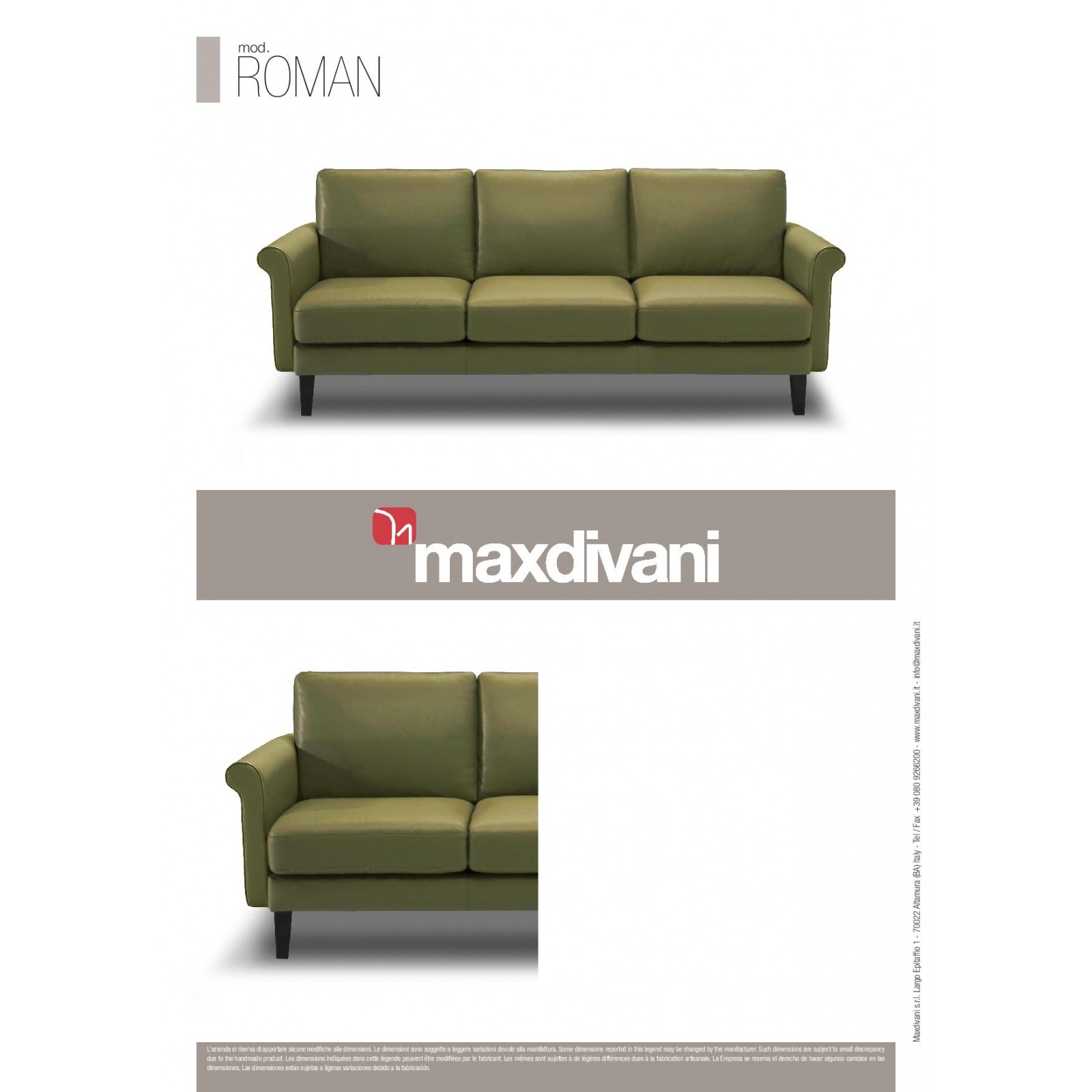 MaxDivani Roman Sofa Group